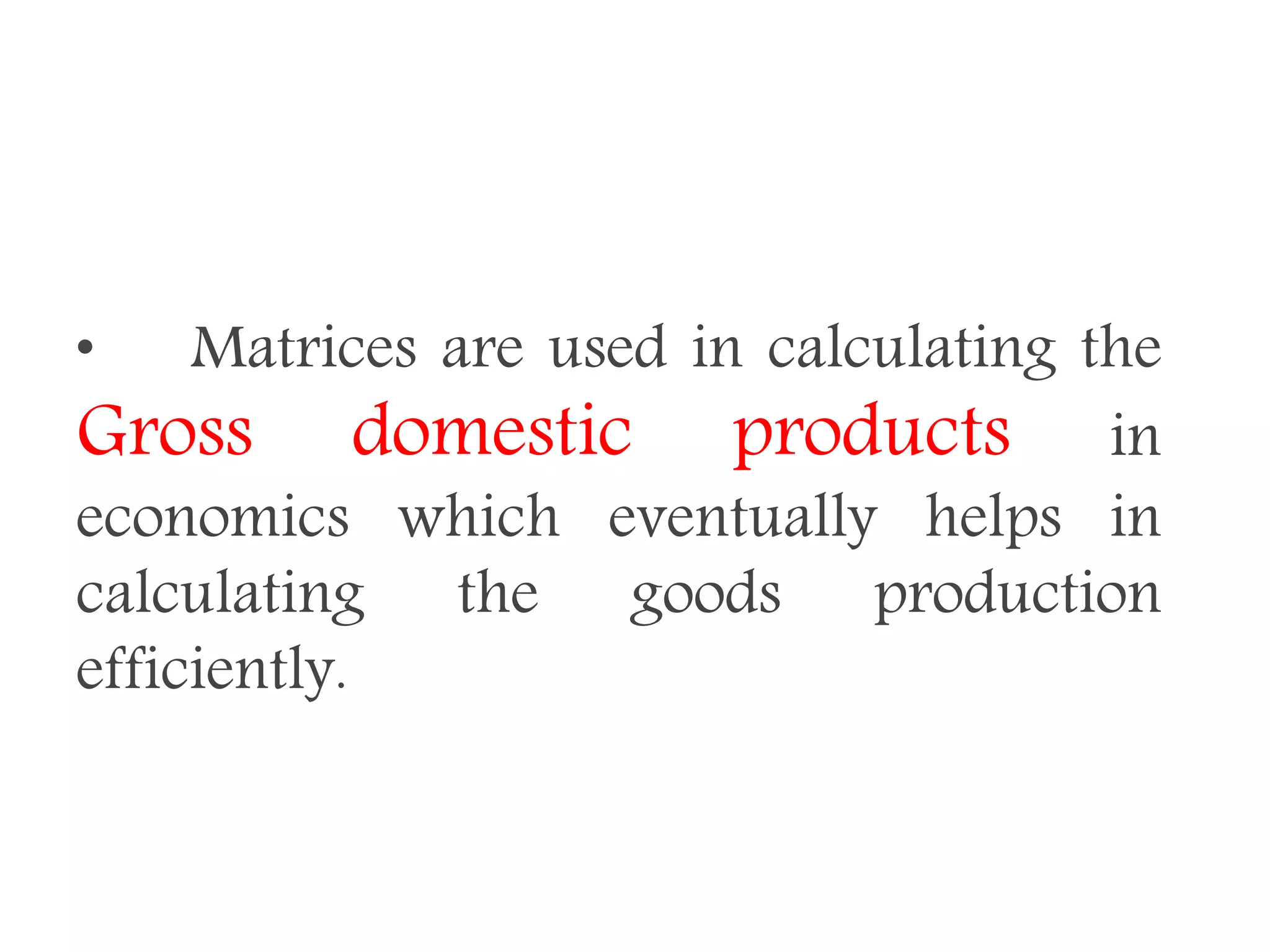 Applications of matrices in real life | PPTX