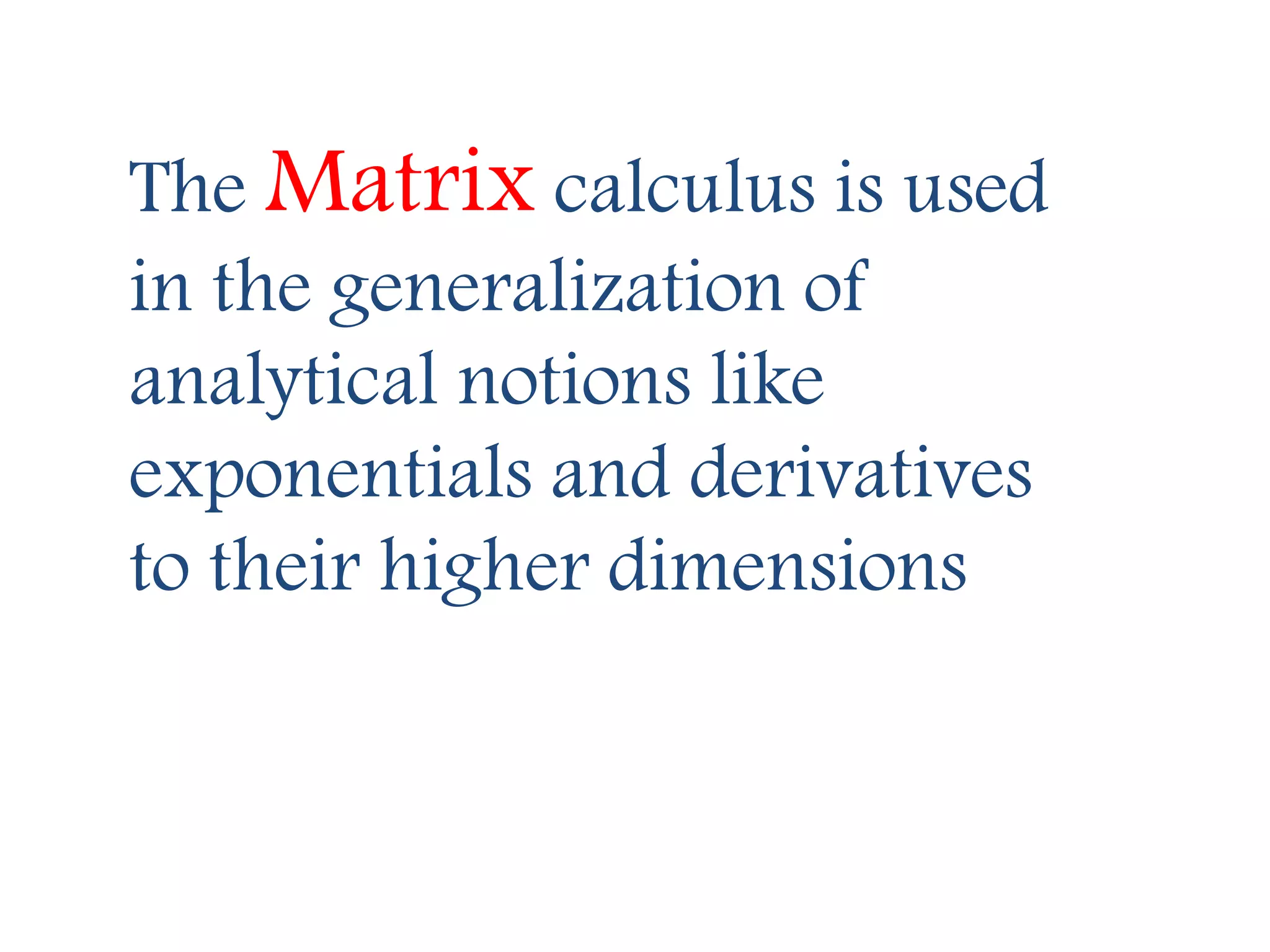 Applications of matrices in real life | PPTX