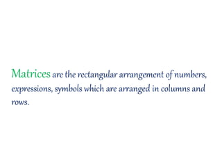 Applications of matrices in real life | PPTX