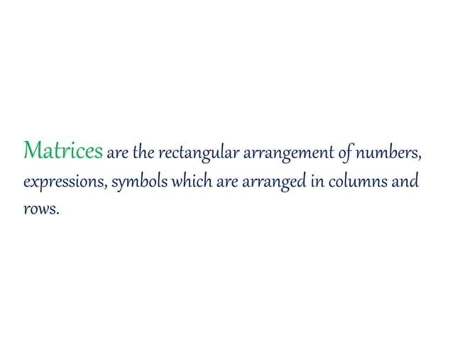 Applications of matrices in real life | PPTX | Physics | Science