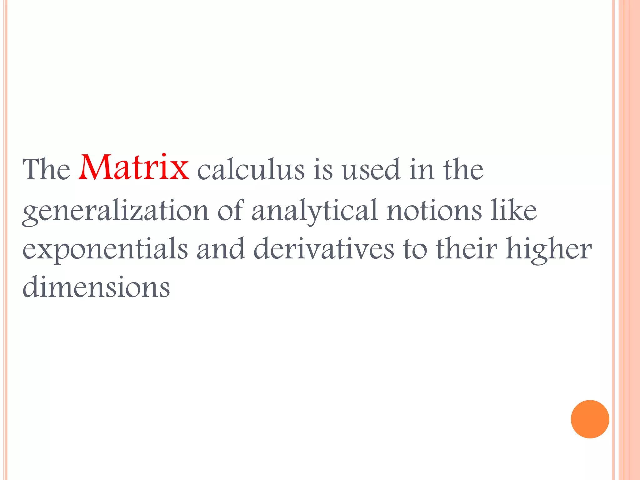 Applications of matrices in Real\Daily life | PPTX