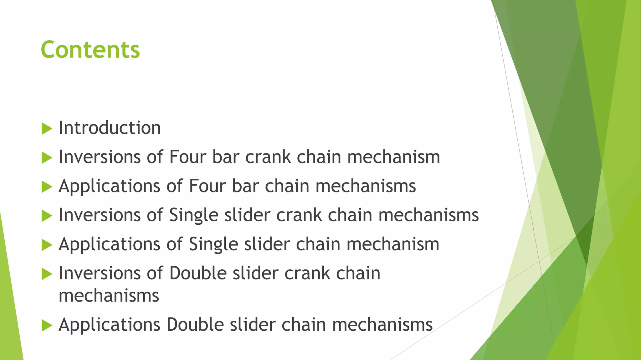 Applications of mechanisms | PPTX