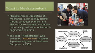 Applications of Mechatronics in various fields. | PPTX