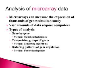 Applications of microarray | PPTX