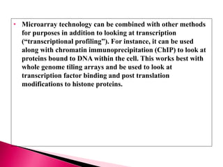 Applications of microarray | PPTX