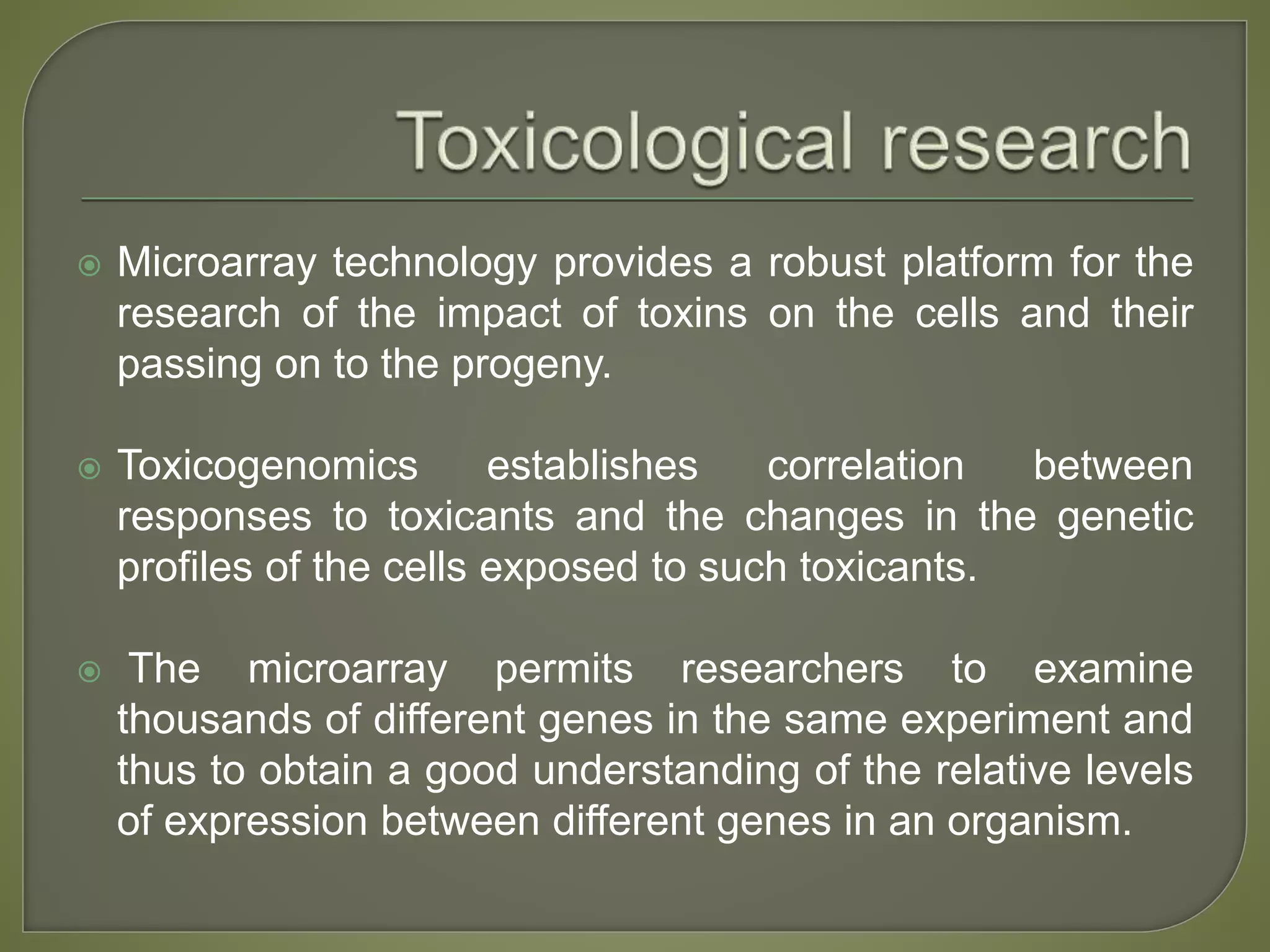 Applications of microarray | PPTX