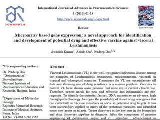 Applications of microarray | PPTX
