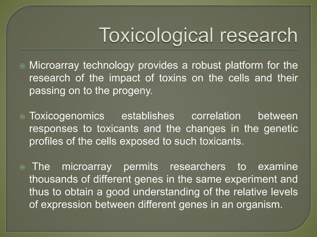 Applications of microarray | PPT