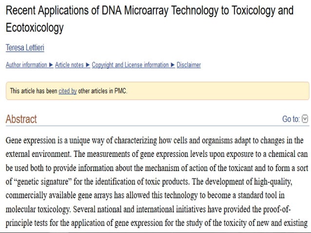 Applications of microarray | PPT