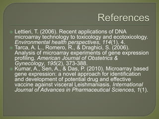 Applications of microarray | PPTX
