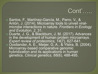 Applications of microarray | PPTX