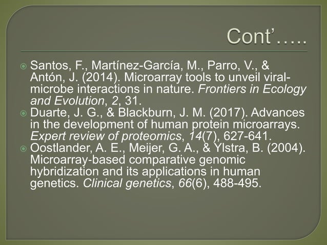 Applications of microarray | PPT
