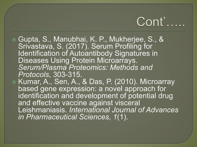 Applications of microarray | PPT