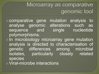 Applications of microarray | PPTX