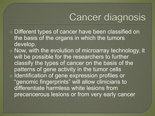 Applications of microarray | PPTX