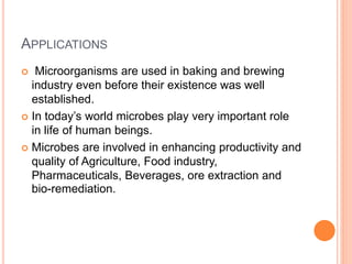 Applications of Microbiology | PPTX