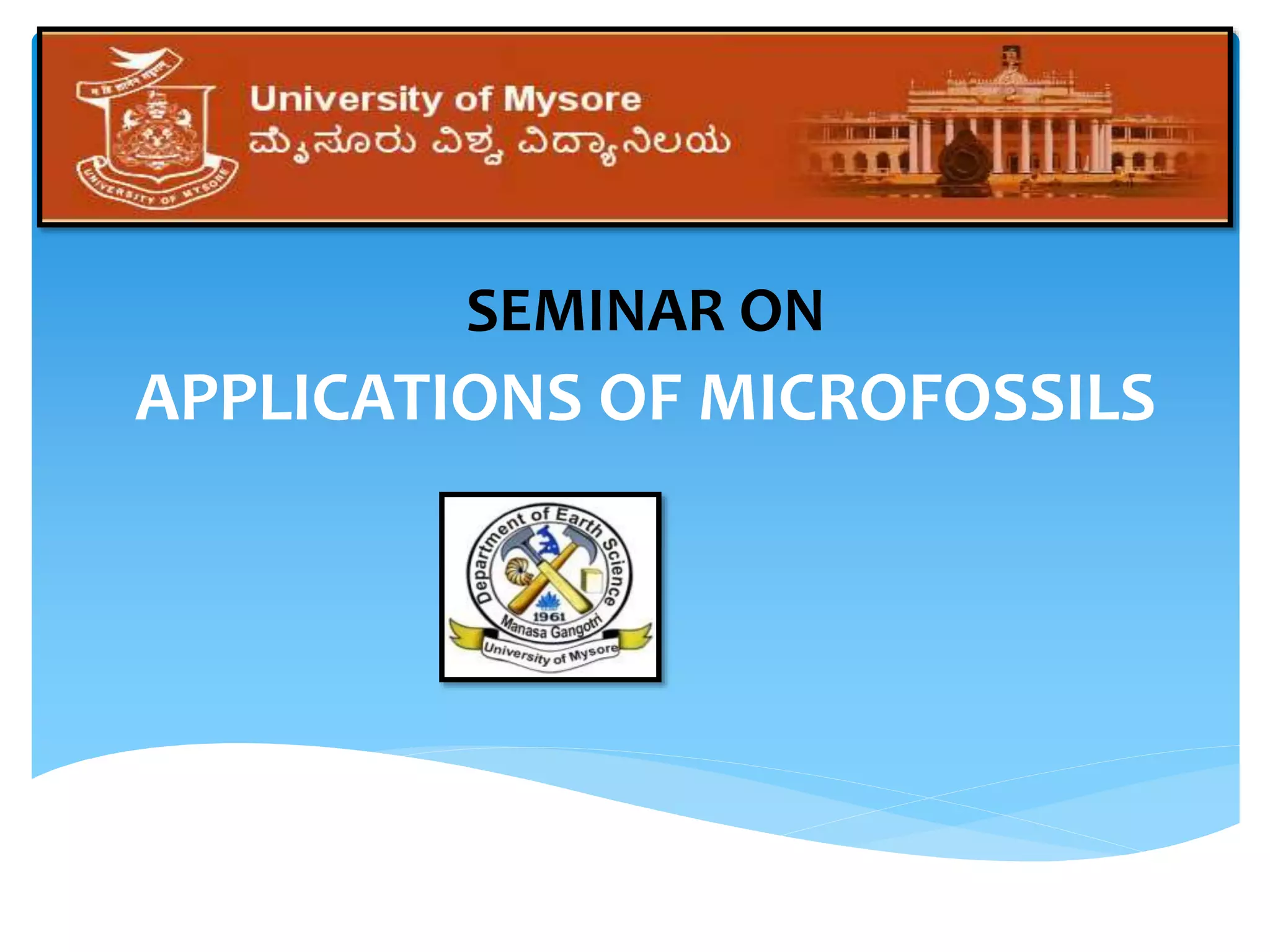 Applications of microfossils | PPTX