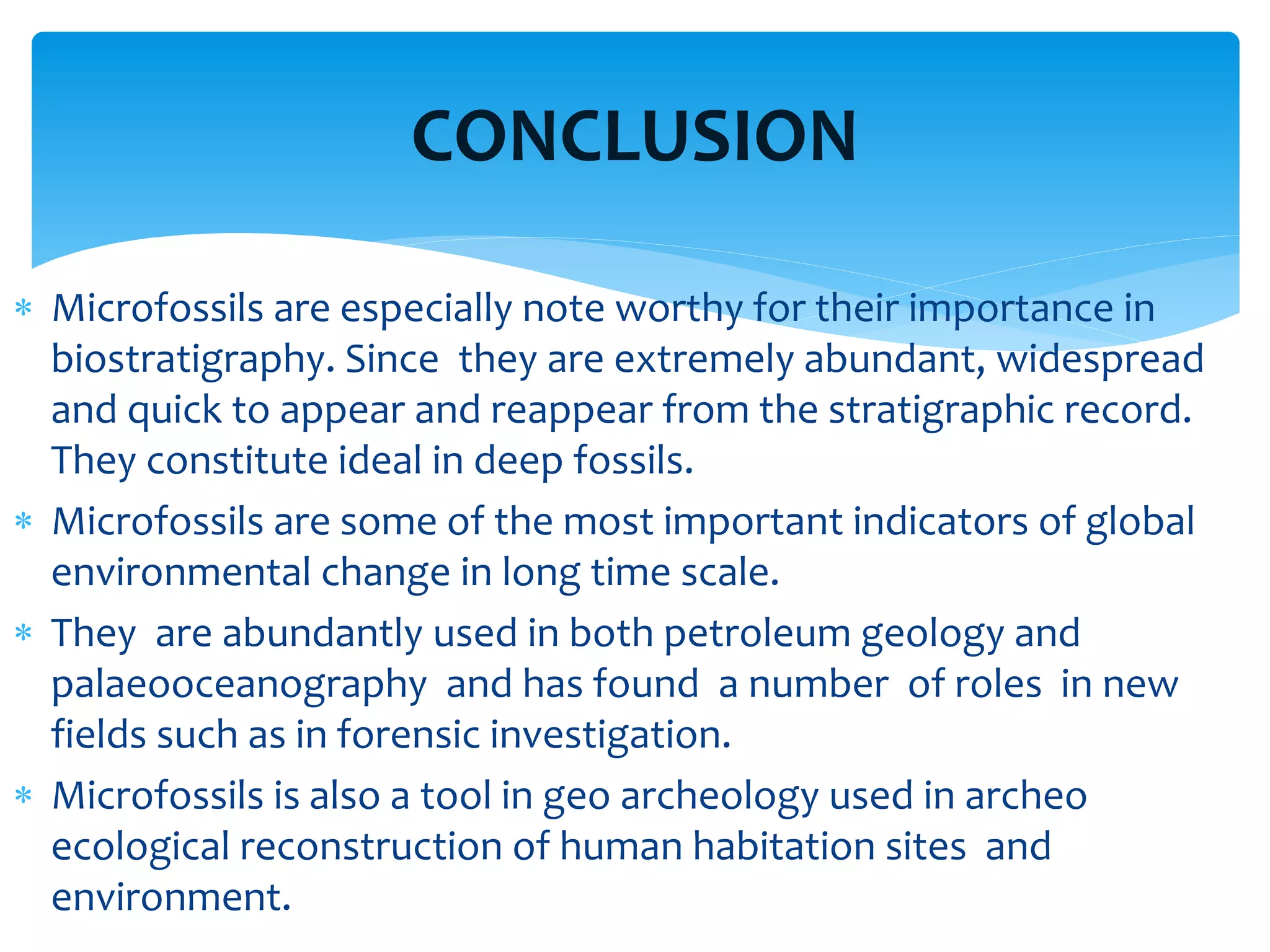 Applications of microfossils | PPTX