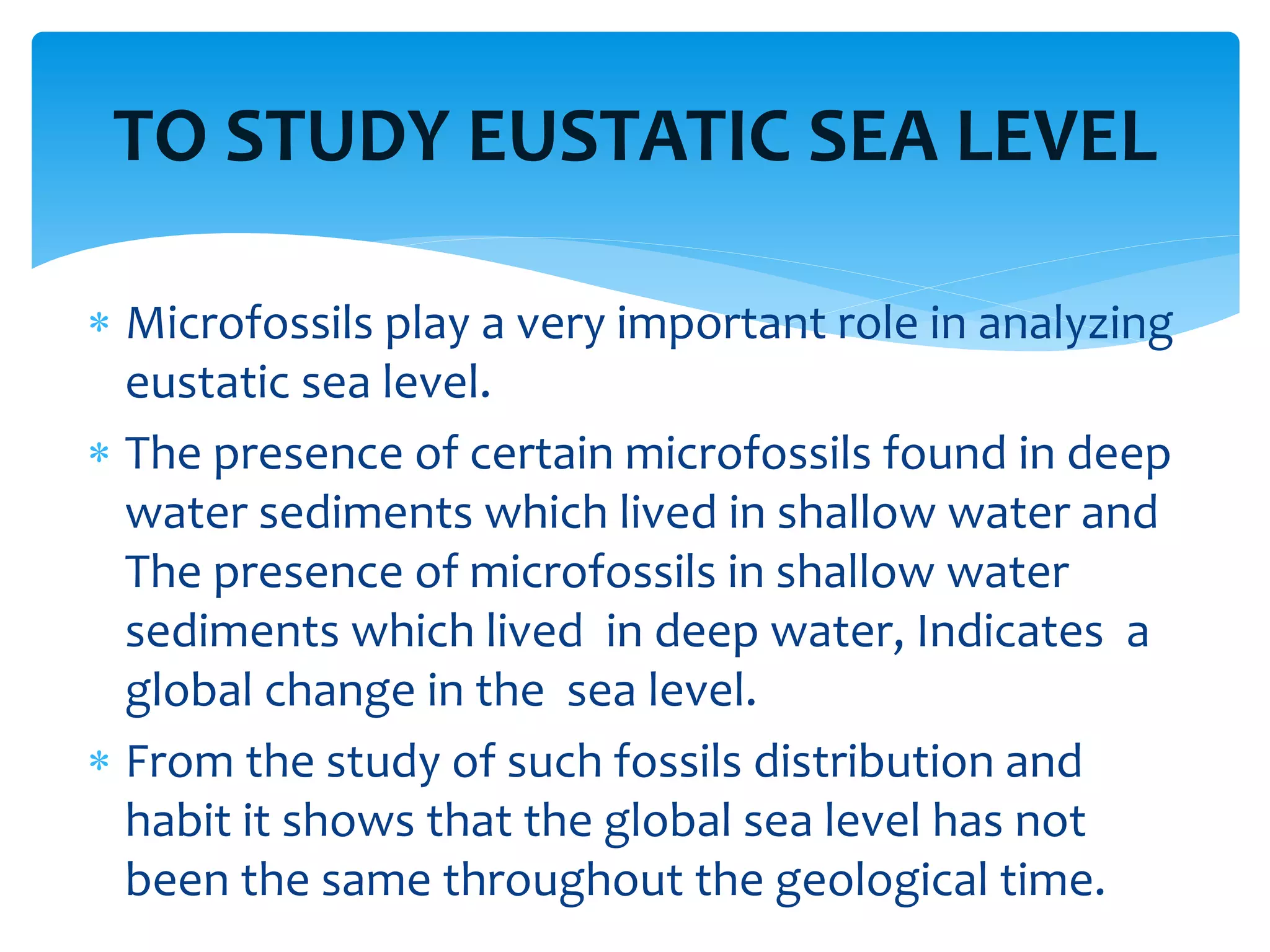 Applications of microfossils | PPTX