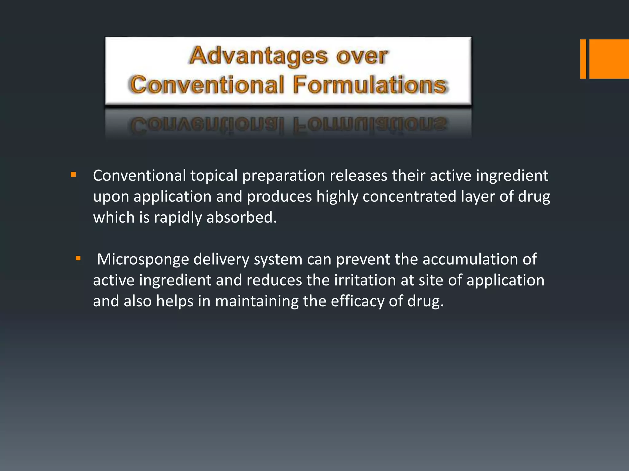 Applications of microsponge1 | PPTX
