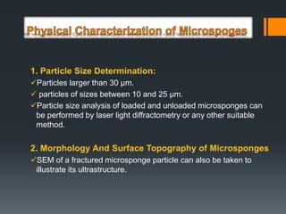 Applications of microsponge1 | PPTX