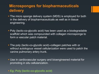 Applications of microsponge1 | PPTX