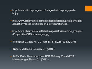 Applications of microsponge1 | PPTX