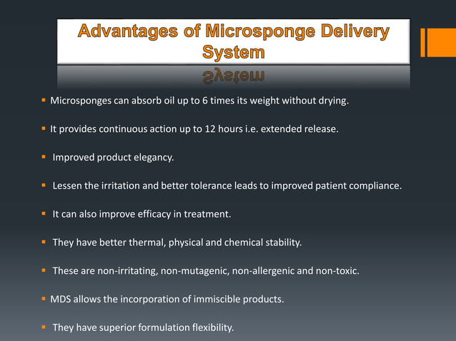 Applications of microsponge1 | PPTX | Skin Care | Beauty
