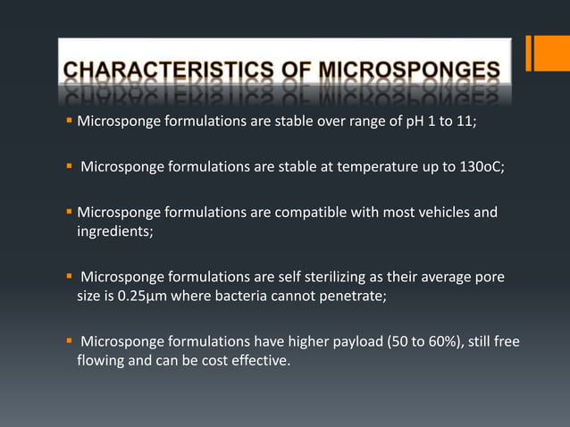 Applications of microsponge1 | PPTX | Skin Care | Beauty