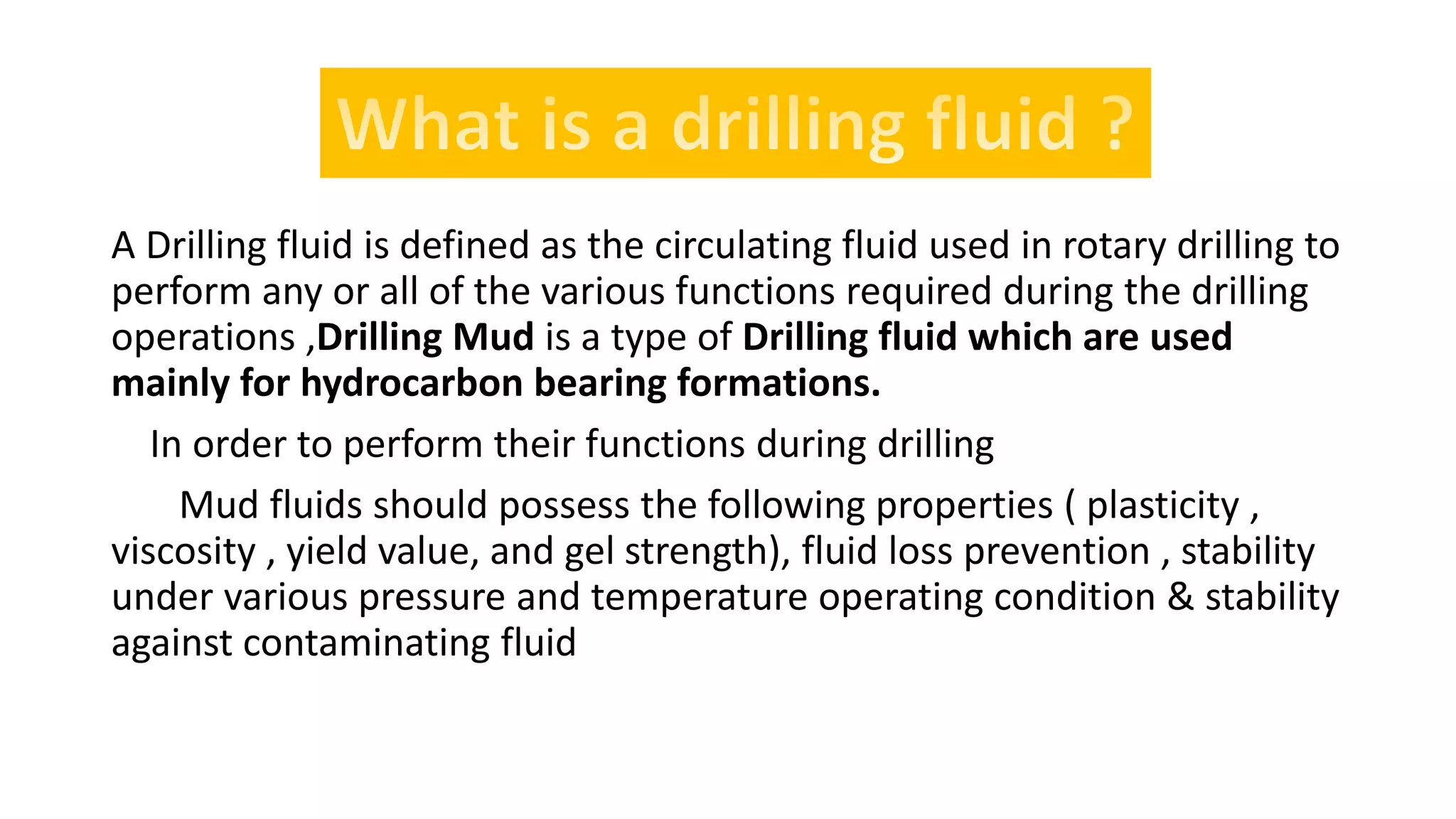 Applications of mud fluid ppt | PPT