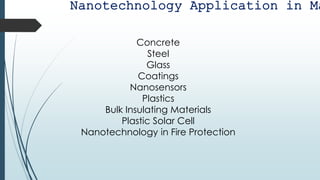 Applications of nanotechnology | PPTX