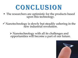 Applications of nanotechnology | PPTX