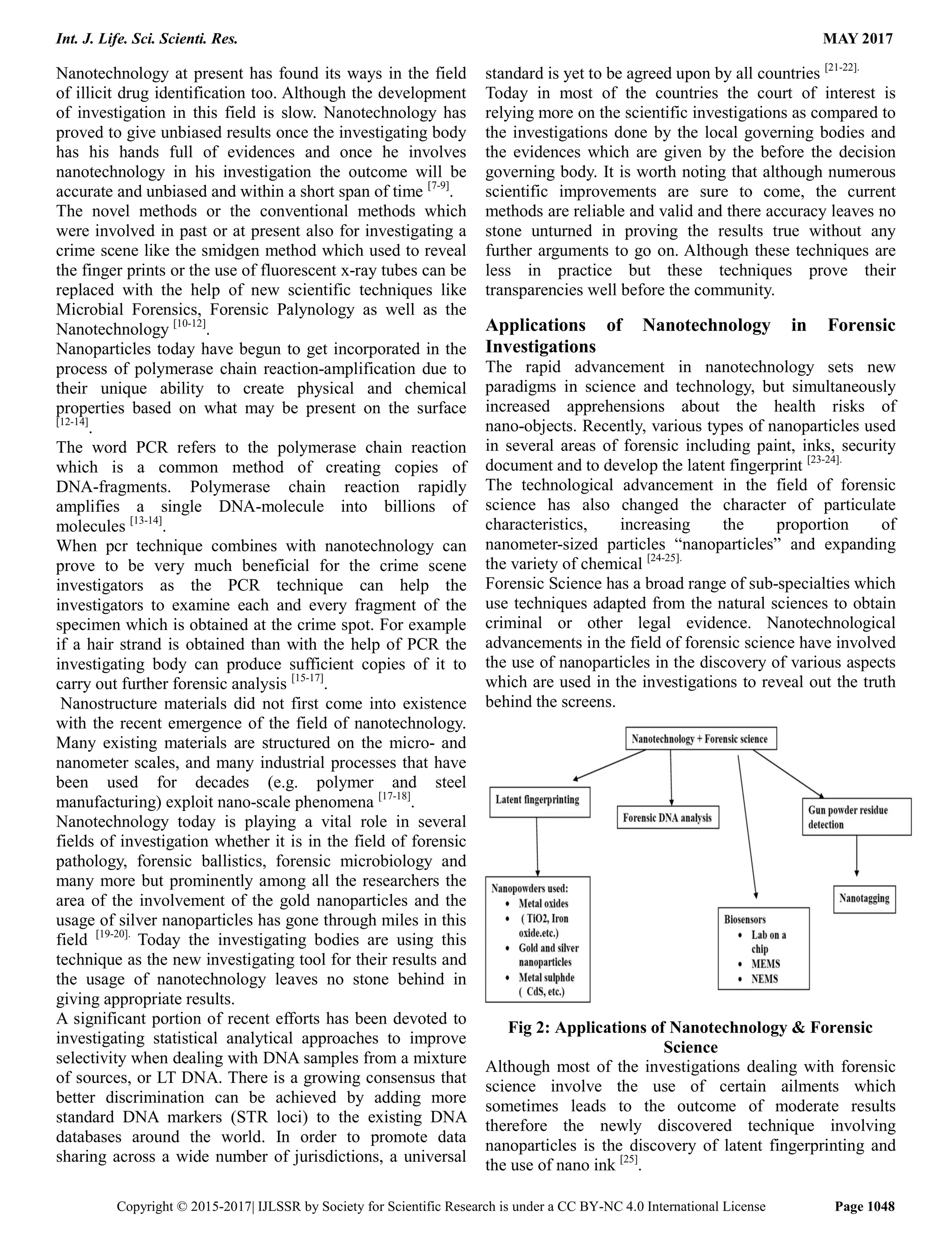 Applications of Nanotechnology in Forensic Investigation | PDF