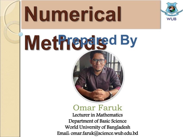 Applications of numerical methods in civil engineering | PPTX