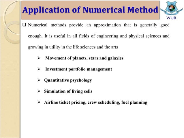 Applications of numerical methods in civil engineering | PPTX