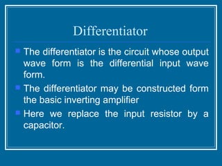 Applications of op amps | PPT | Digital Audio | Computer Software and ...