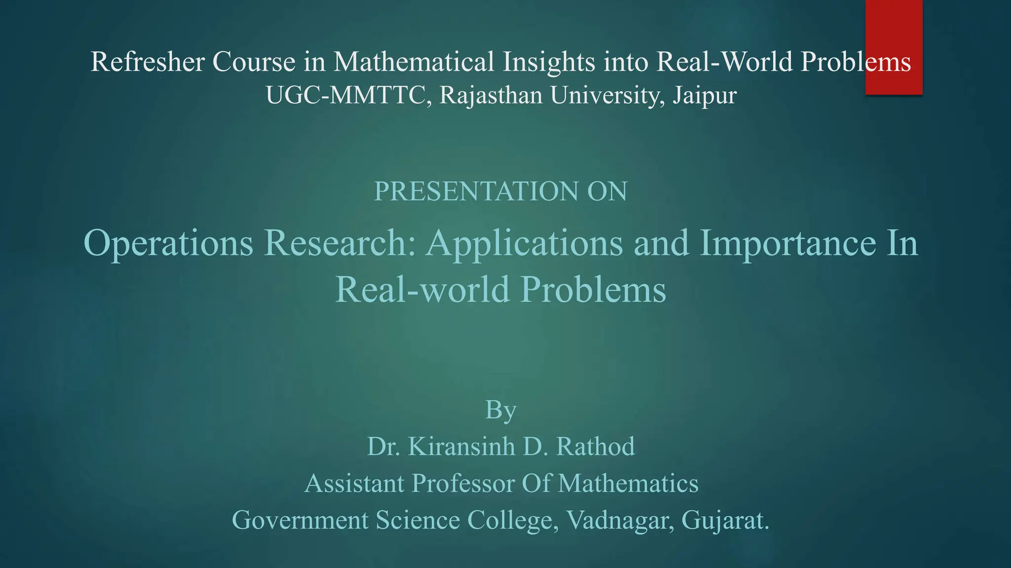 Applications of Operations research and it's real world problems.pptx