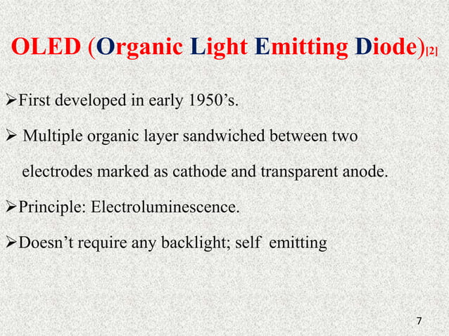 Applications of organic electronics | PPSX | Chemistry | Science