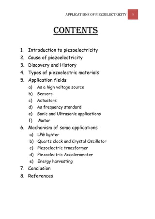 Applications of piezoelectricity | PDF
