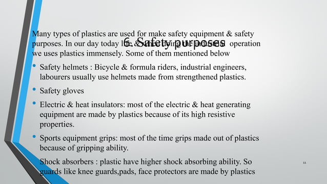 Applications of plastics | PDF