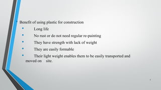 Applications of plastics | PDF