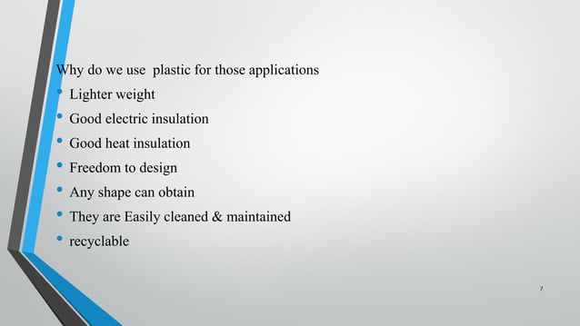 Applications of plastics | PDF