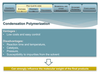 Applications of Poly (lactic acid) in Tissue Engineering and Delivery ...