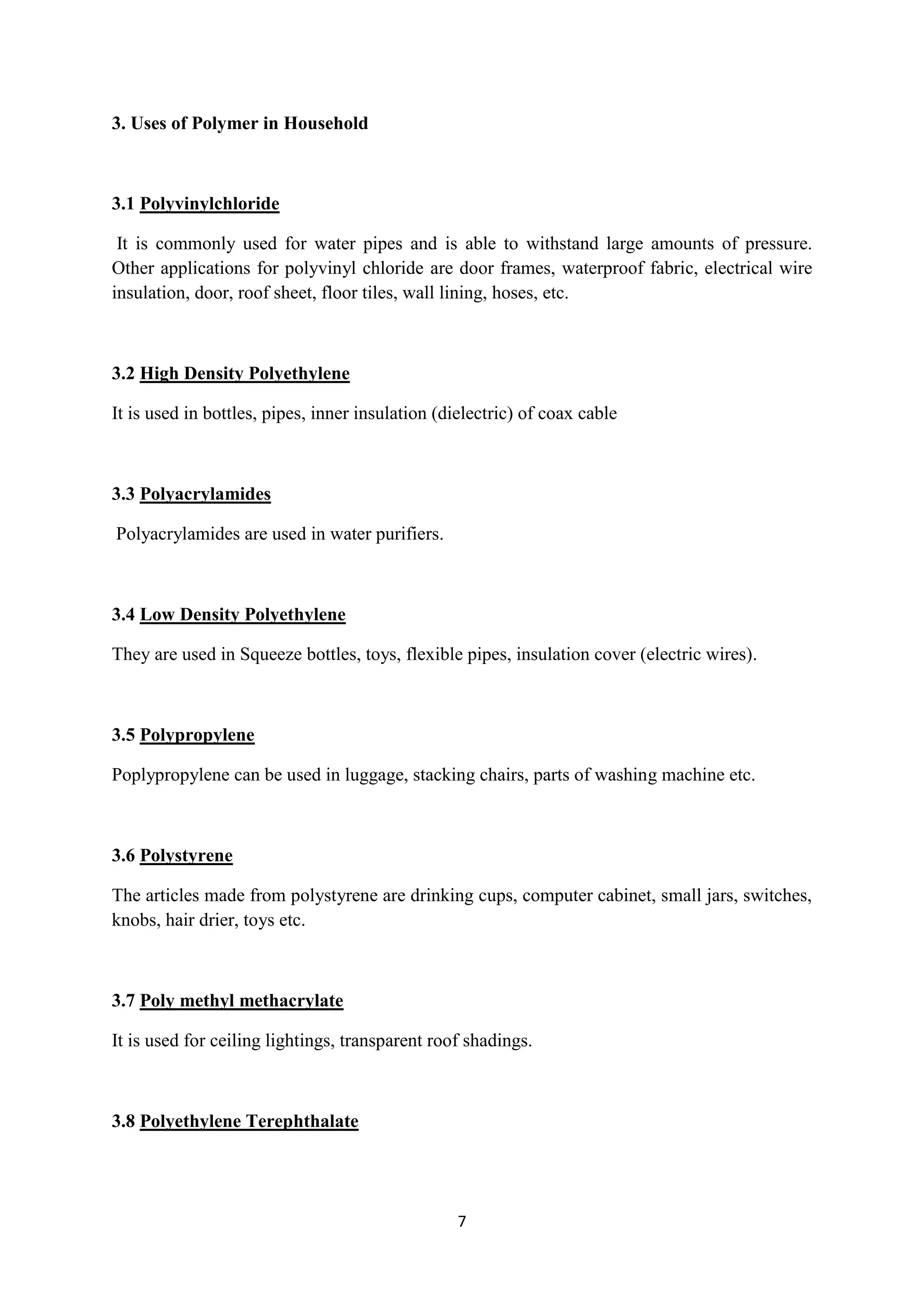 Applications of polymers in everyday life | PDF
