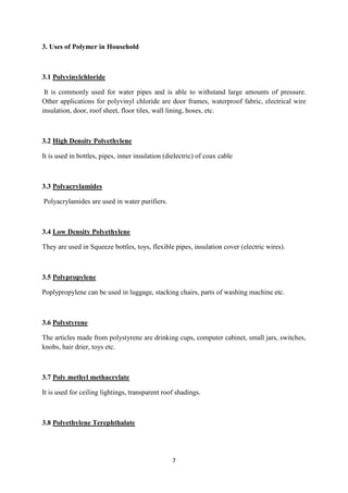 Applications of polymers in everyday life | PDF