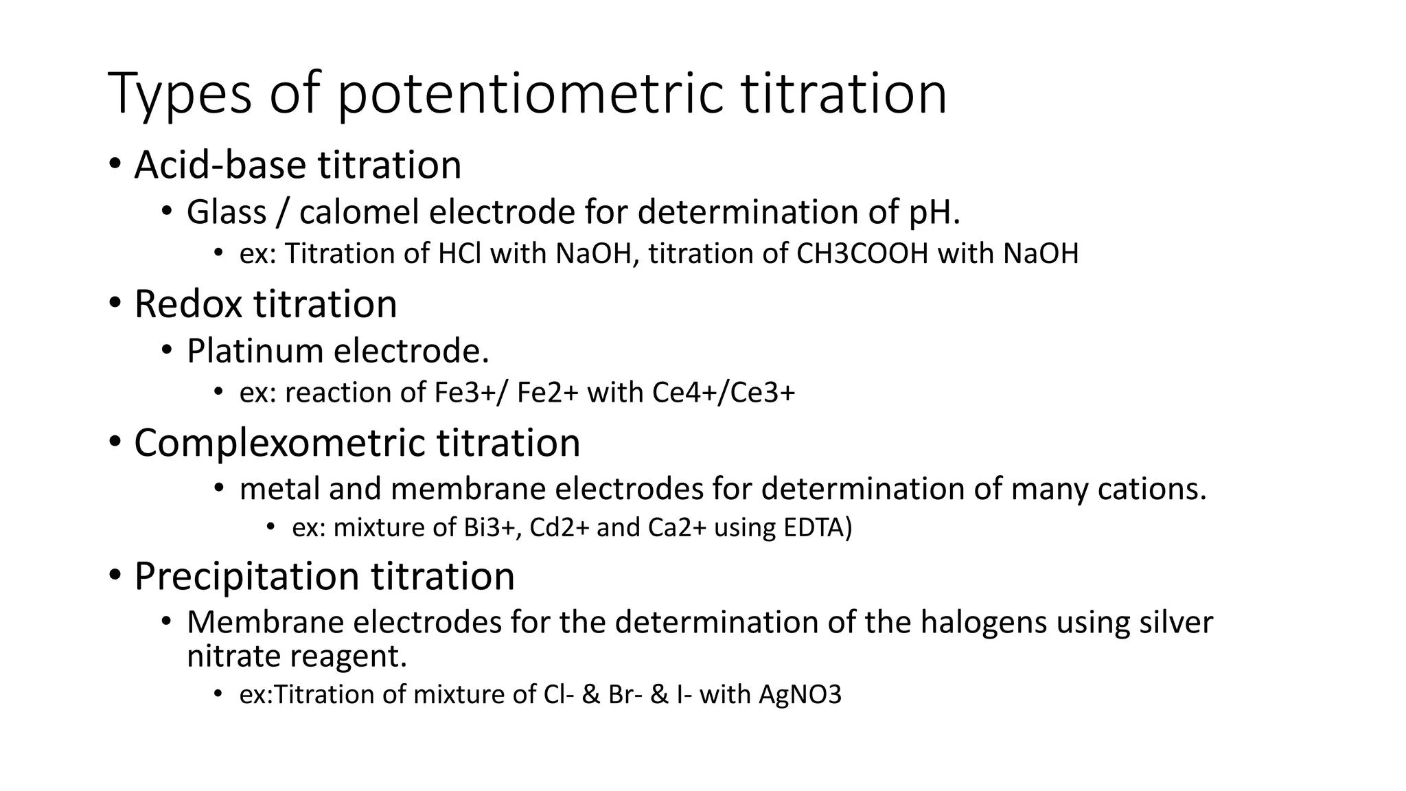 Applications of potentiometric analysis | PPTX