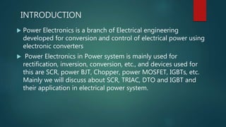 Applications of power electronic device to power system | PPTX ...