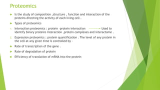 Applications of proteomic sciences | PPTX