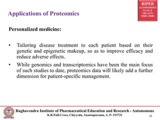 Applications of Proteomics Science | PPTX