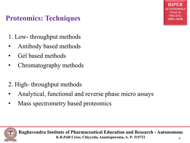Applications of Proteomics Science | PPTX | Pharmaceutical Industry | Industries
